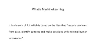 CVR MLAME FDP - Day-1 FN Session: Introduction to Machine Learning | PDF