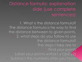 Slide 1 pythagorean theorem and distance formula | PPT