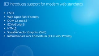Internet Explorer 9 with HTML5 | PPT