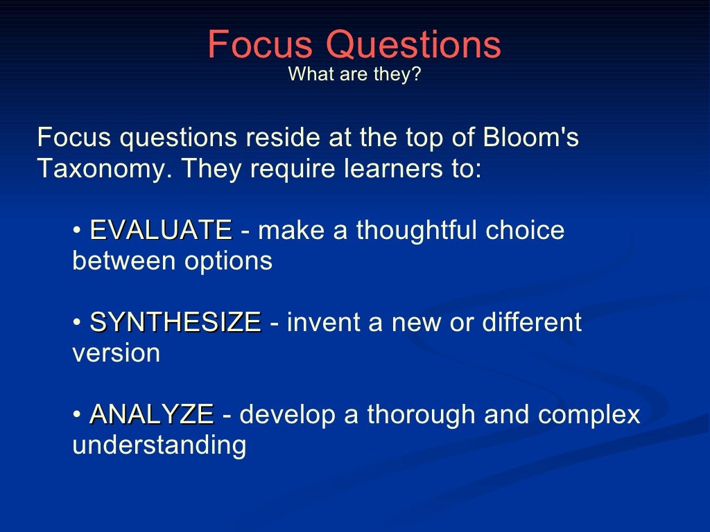 Focus Questions focus-questions