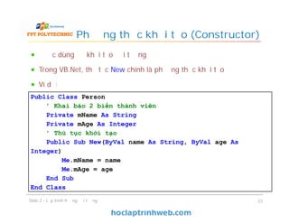 Bài 2: Lập trình hướng đối tượng (OOP) - Giáo trình FPT | PDF