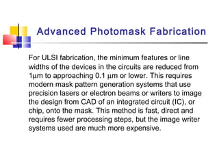 Photomask Fabrication | PPT
