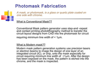Photomask Fabrication | PPT