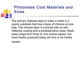 Photomask Fabrication | PPT