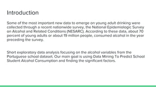 Student’s Alcohol Consumption Data Analysis | PPT