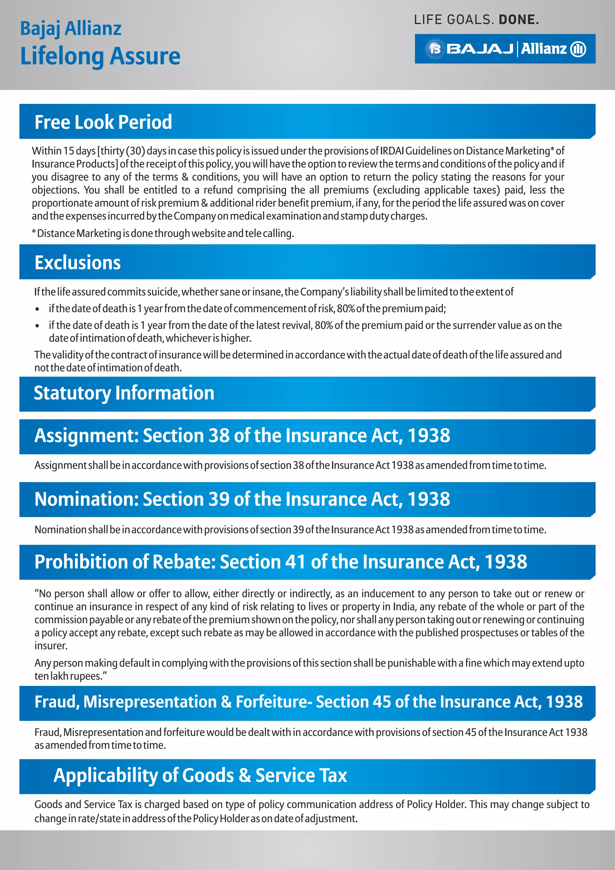 Bajaj Allianz Lifelong Assure | PDF | Life Insurance | Insurance