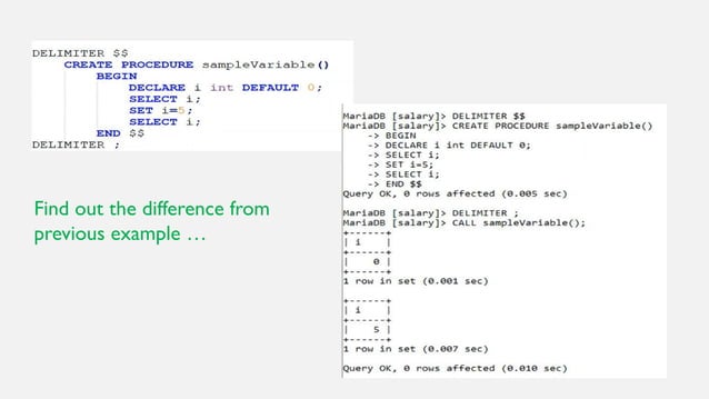 Essential SQL Techniques: Variables, Delimiters, and Procedure Creation ...