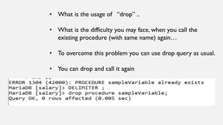 Essential SQL Techniques: Variables, Delimiters, and Procedure Creation ...