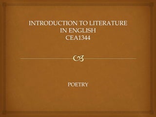 Introduction to Literature - Poetry Analysis.pptx
