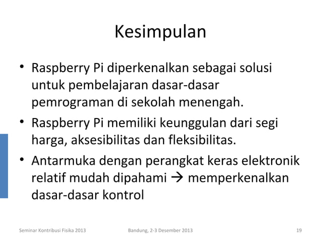 Raspberry Pi: Solusi murah untuk pendidikan pemrograman dasar dan dasar ...
