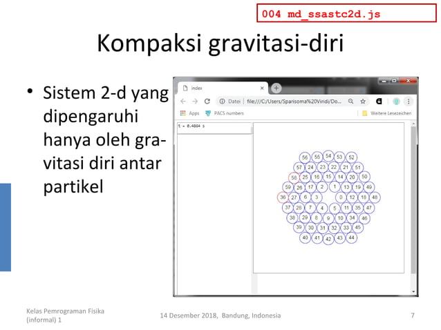 Pemanfaatan JavaScript dalam Simulasi Sistem Fisis (dan lainnya) | PPT