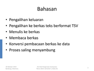 Menulis dan Membaca Berkas Teks Polos dengan Python | PPT