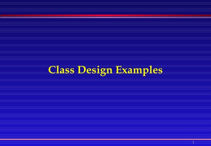 Java Class Design Examples java-class-design-examples