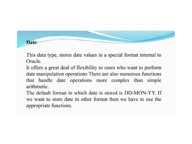 UNIT II - Structure Query Language -DBMS | PPT