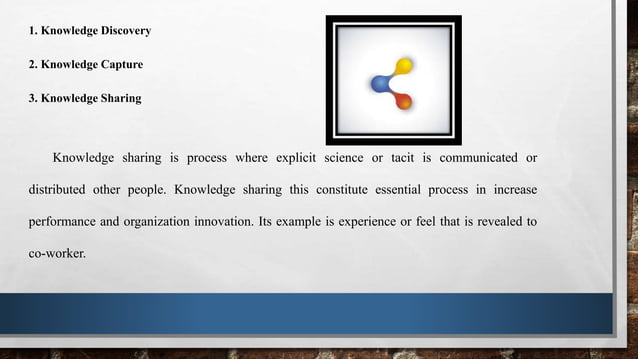 knowledge management discovery and sharing | PPTX