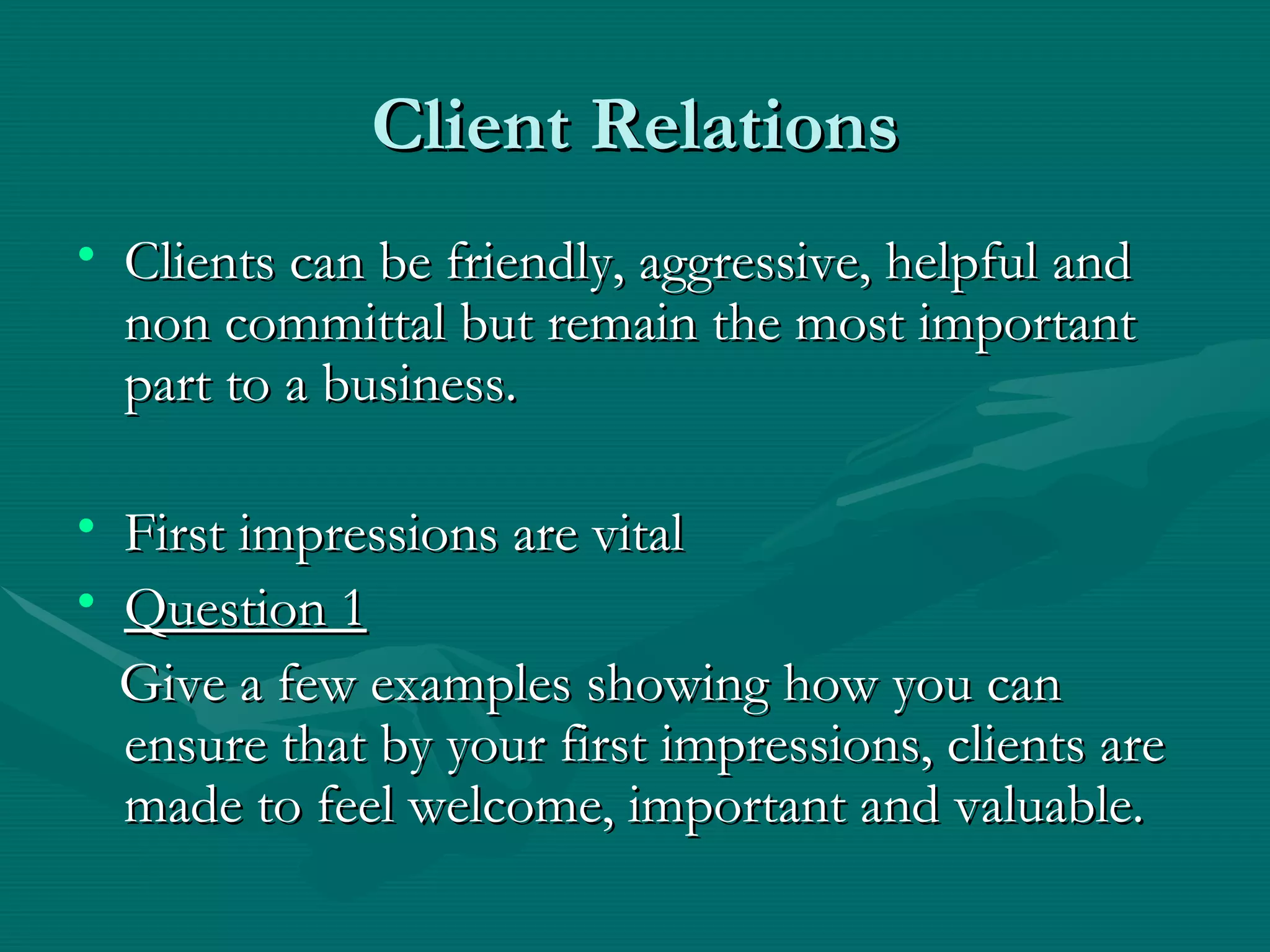 Client Relations | PPT