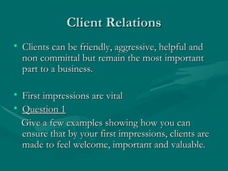 Client Relations | PPT