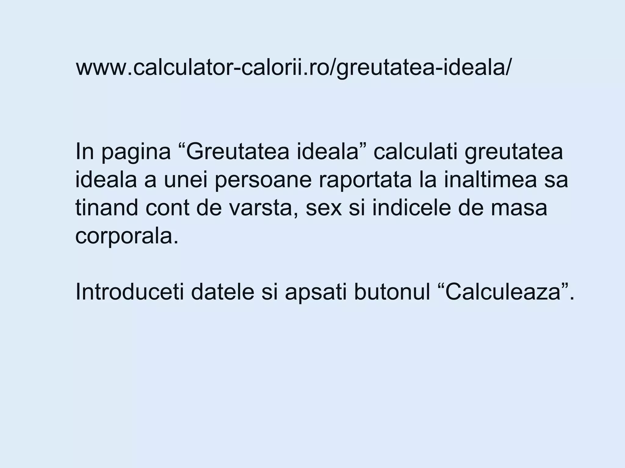 Greutatea ideala | PDF