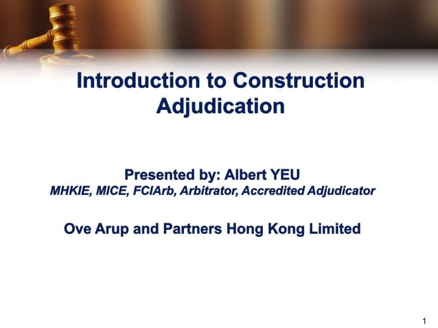 Construction Adjudication | PPTX
