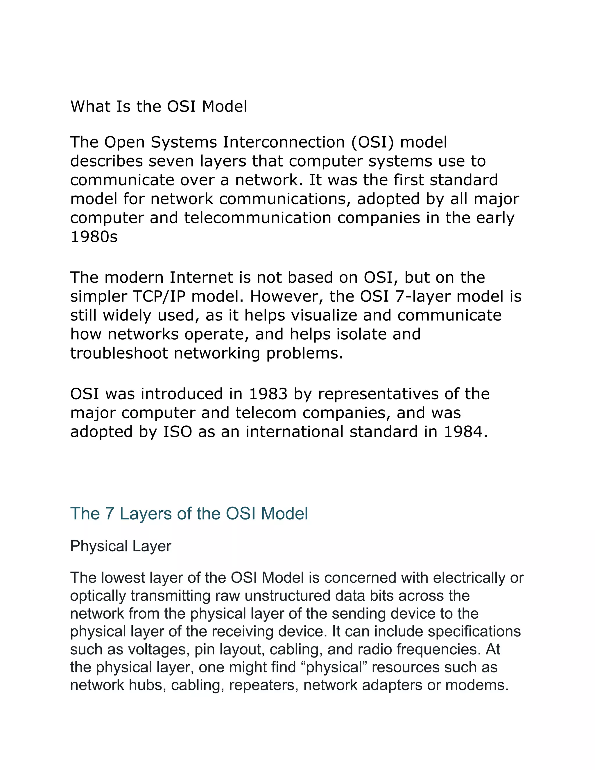 OSI Model | PDF