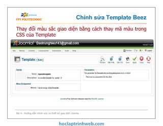 Bài 4 Hướng dẫn chỉnh sửa và thiết kế giao diện web Joomla | PDF