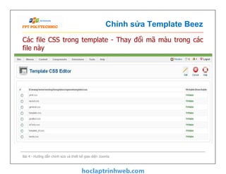 Bài 4 Hướng dẫn chỉnh sửa và thiết kế giao diện web Joomla | PDF