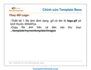 Bài 4 Hướng dẫn chỉnh sửa và thiết kế giao diện web Joomla | PDF