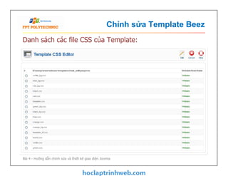 Bài 4 Hướng dẫn chỉnh sửa và thiết kế giao diện web Joomla | PDF