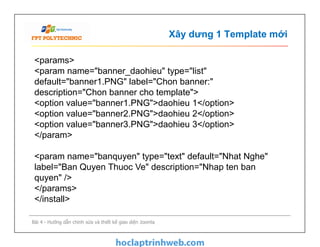 Bài 4 Hướng dẫn chỉnh sửa và thiết kế giao diện web Joomla | PDF