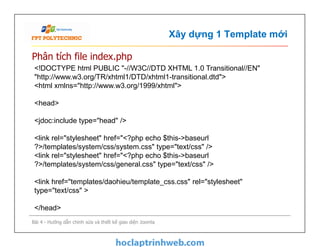 Bài 4 Hướng dẫn chỉnh sửa và thiết kế giao diện web Joomla | PDF