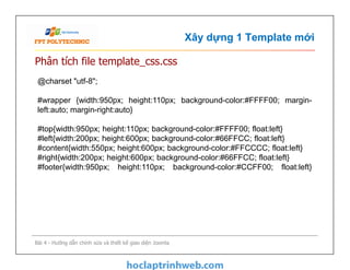 Bài 4 Hướng dẫn chỉnh sửa và thiết kế giao diện web Joomla | PDF