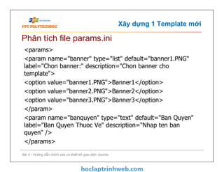 Bài 4 Hướng dẫn chỉnh sửa và thiết kế giao diện web Joomla | PDF