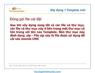 Bài 4 Hướng dẫn chỉnh sửa và thiết kế giao diện web Joomla | PDF
