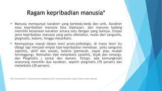 Slide 5. Ragam Kepribadian Manusia, Pengaruh Kepribadian Manusia ...