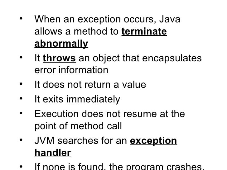 Java: Exception