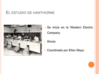 Experimento Hawthorne | PPTX