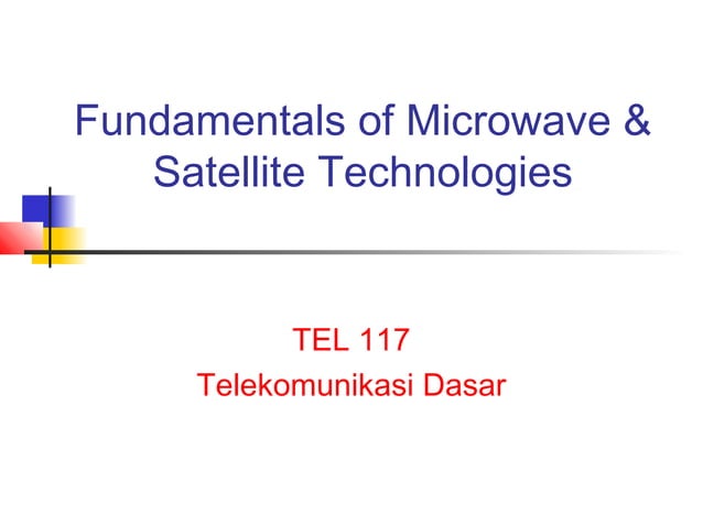 Slide9 satellite microwave | PPT | Computer Networking | Computing