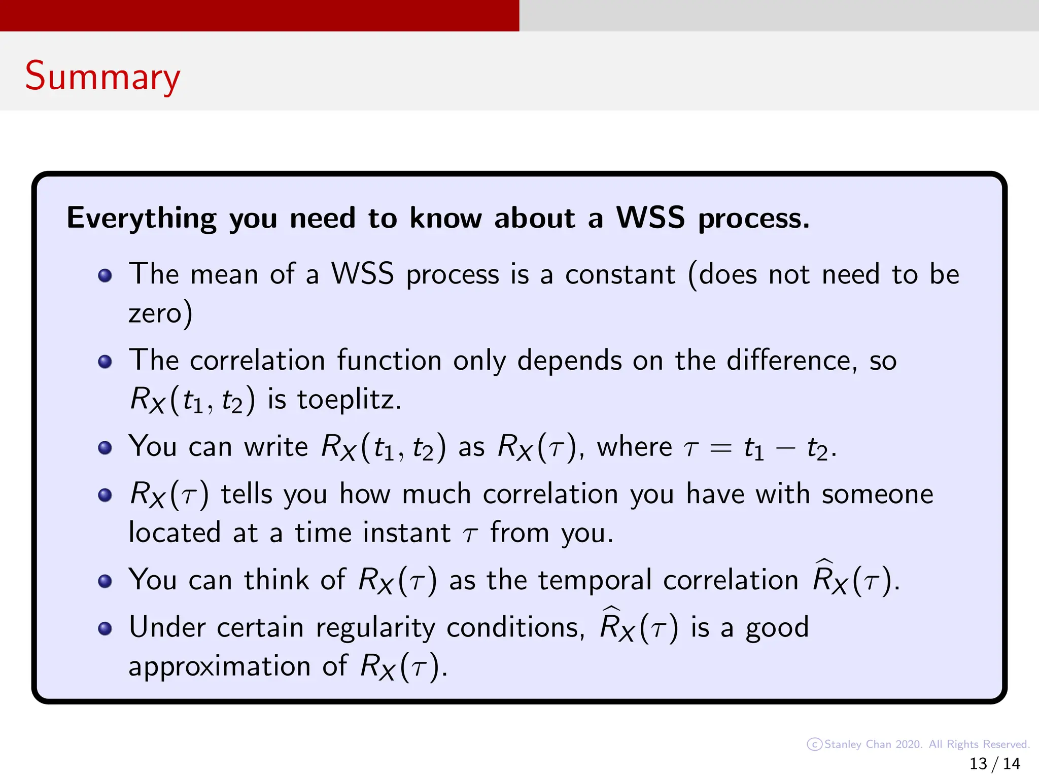 Wide sense stationary process in digital communication | PDF
