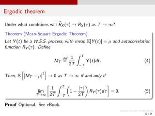 Wide sense stationary process in digital communication | PDF
