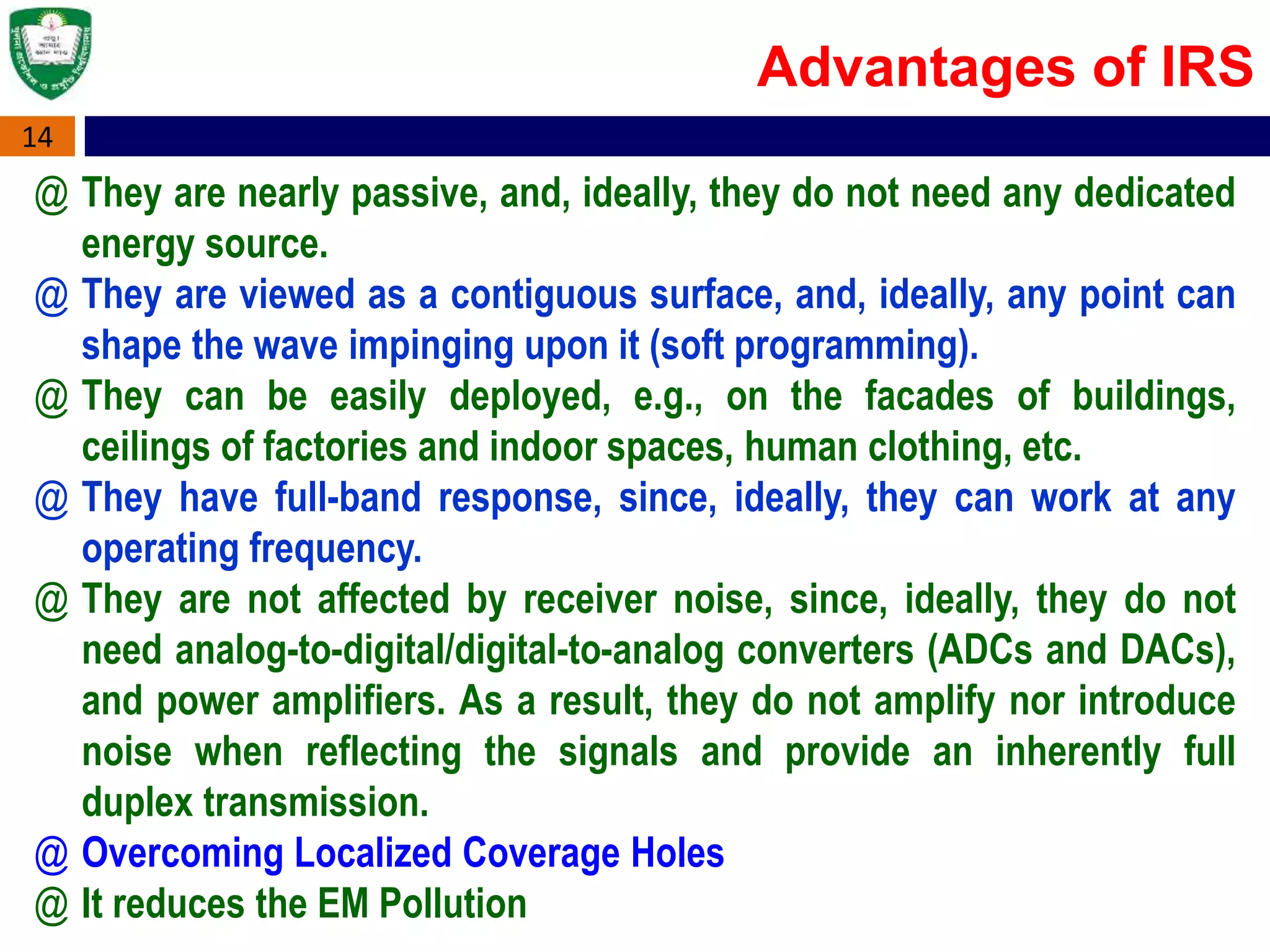 Intelligent Reflecting Surfaces | PPTX