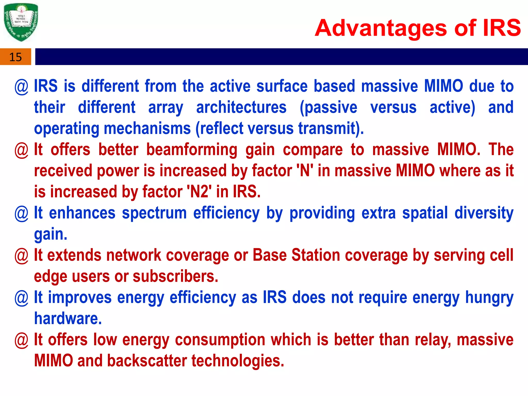 Intelligent Reflecting Surfaces | PPTX