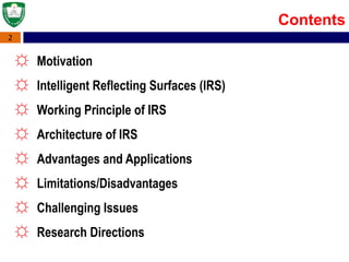 Intelligent Reflecting Surfaces | PPTX