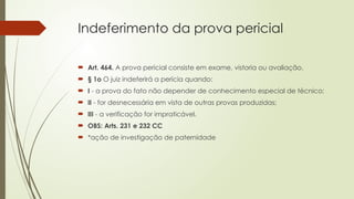 prova pericial e inspeção judicial onlide | PPTX