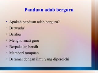 Slide Adab Berguru | PPT