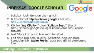 Membuat Profil di Google Scholar | PPT