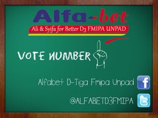ALFABET D3 FMIPA UNPAD | PPTX