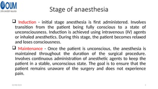SLIDE ANAESTHESIA.pptx this slide share abut anesthesia | PPTX