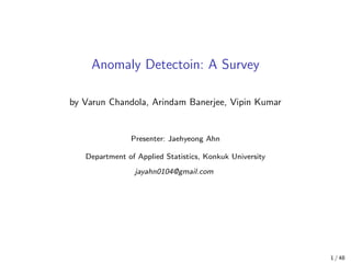 Anomaly Detection: A Survey | PDF