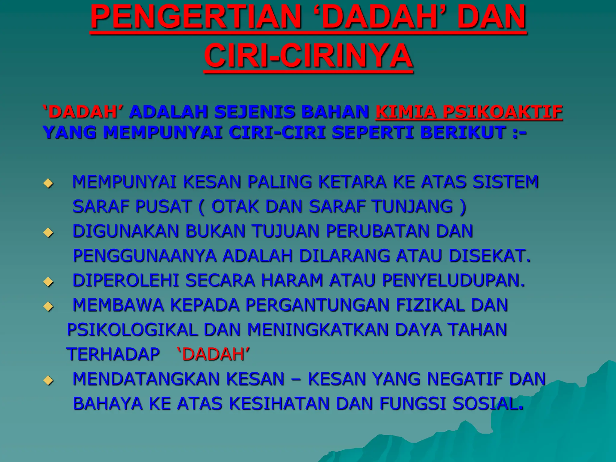 SLIDE ANTI DADAH sekolah rendah tahun 2024 | PPT