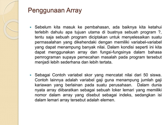 SLIDE ARRAY pemrograman dasar PART 1.pptx
